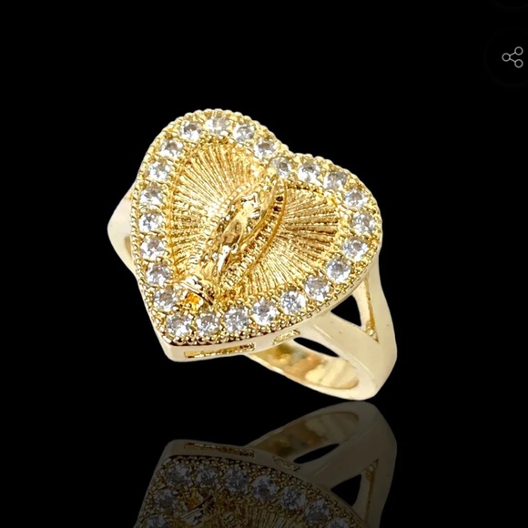 Neiman Marcus | Jewelry | 8k Gold Filled Heart Virgen Marry Ring | Poshmark
